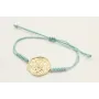 Pulsera hilo color menta con nudo serpiente y chap