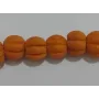 Bola rayada Cristal Antiguo 8*10mm Naranja / Semipreciosas de